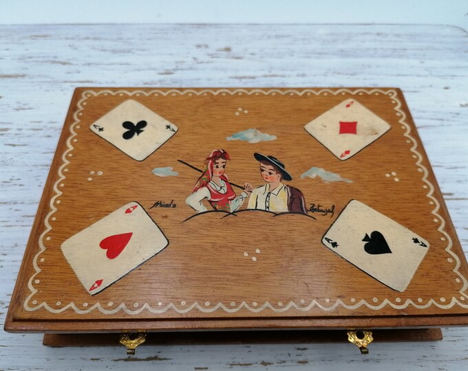 Wooden Playing Cards Box Handmade Box Rectangular Box Brown | Etsy