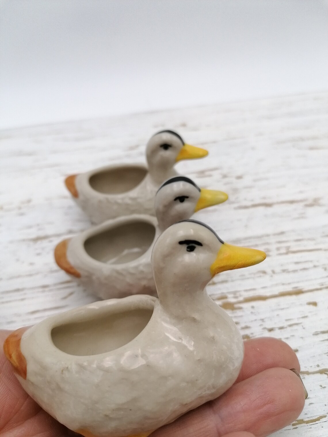 Set of 3 Ceramic Ducks Duck Shaped Trincket Box 3 Ducks | Etsy