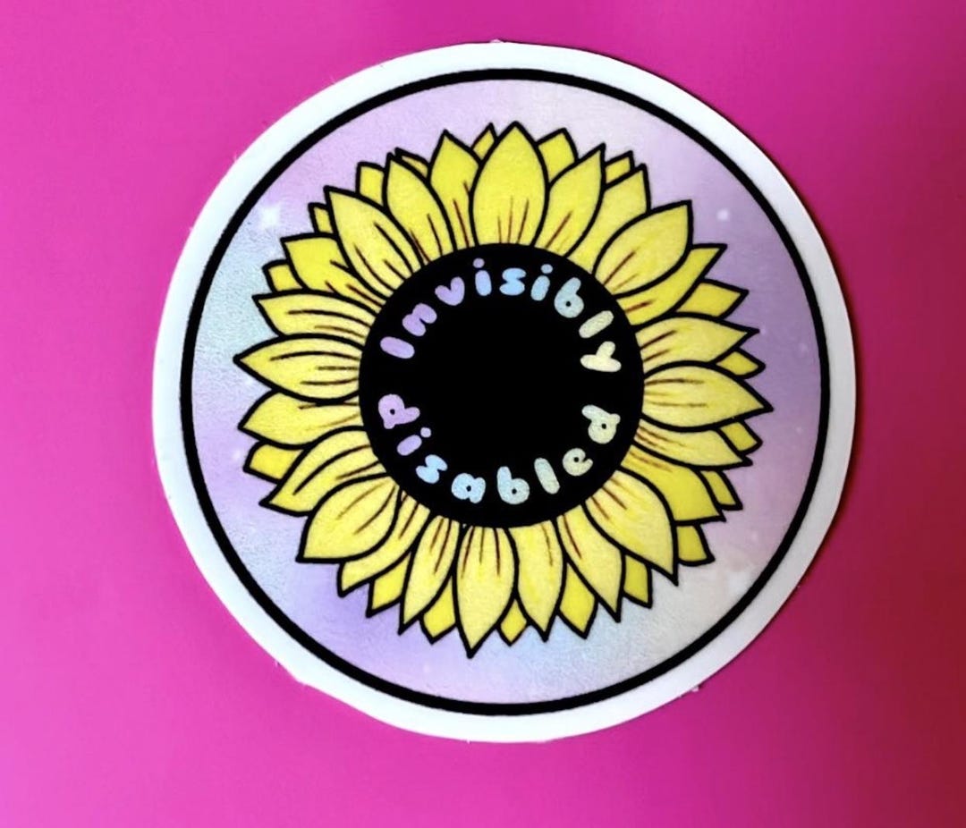 Invisible Disability Sticker Sunflower Pastel - Etsy