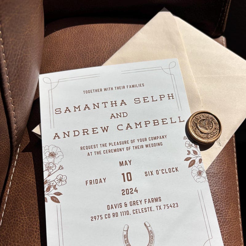Western Wedding Invitations - Etsy