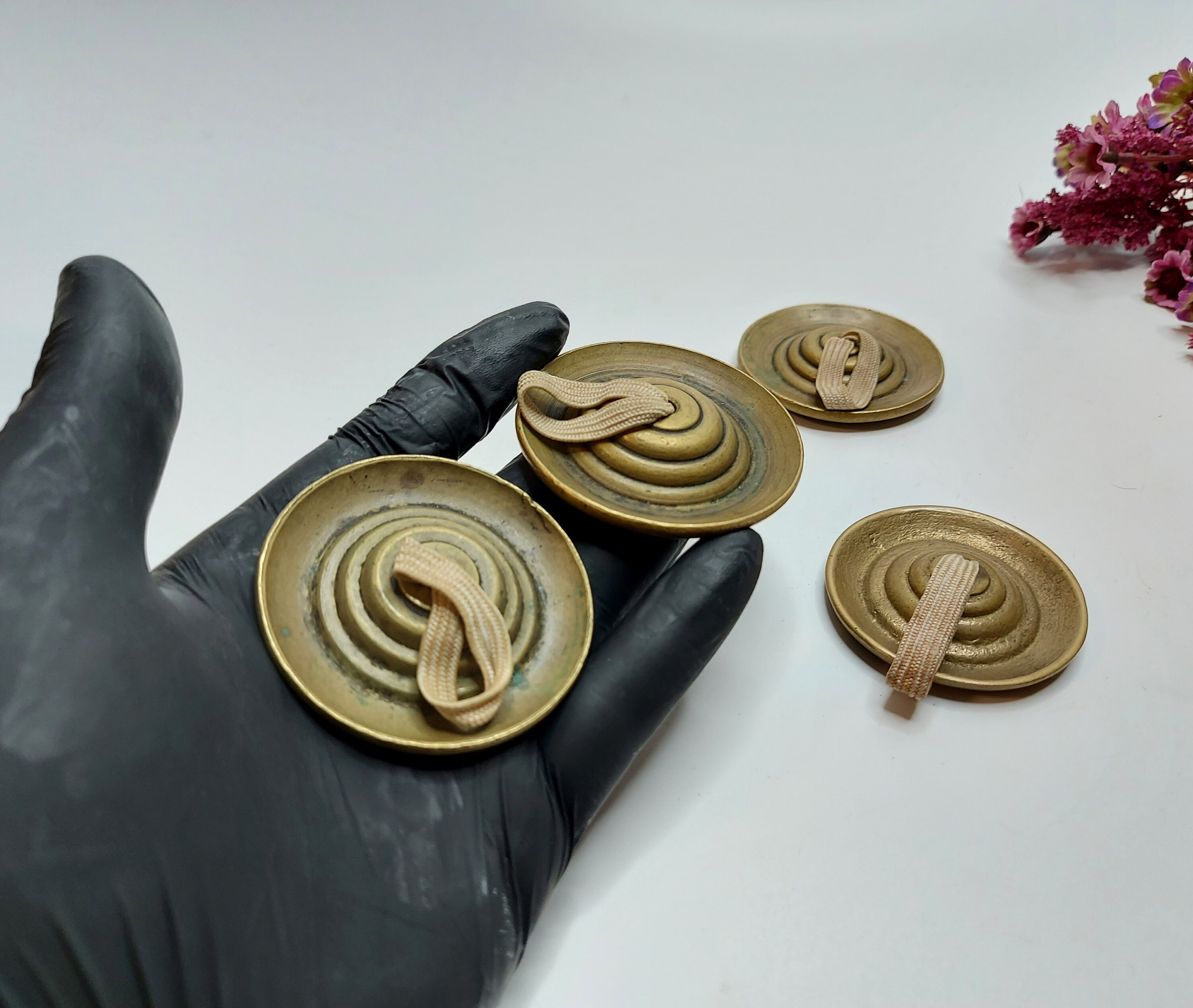Finger Cymbals Vintage Brass Bronze 4 PCS Pairs Belly - Etsy