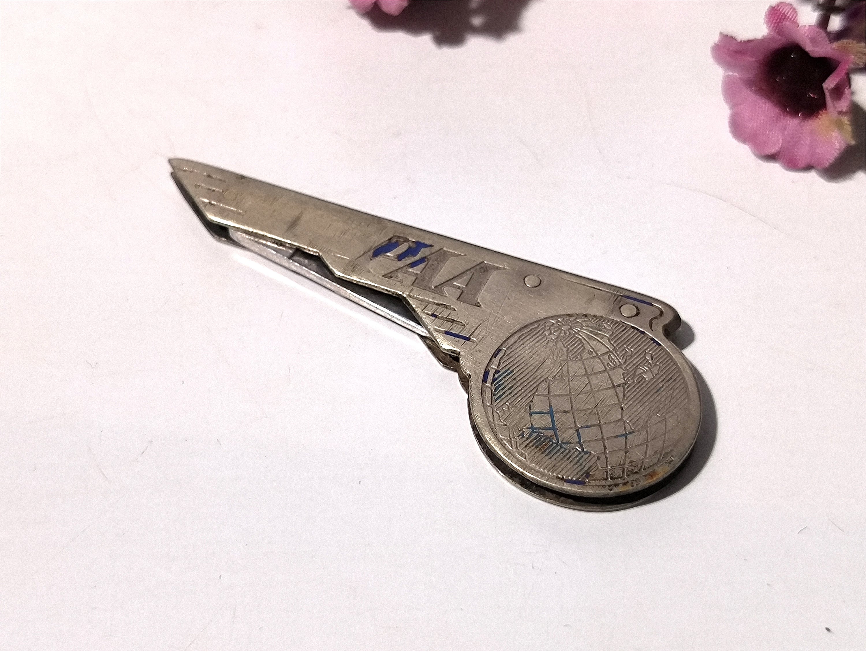 Vintage Pan American Airways Knife Silver Tone Air Plane - Etsy