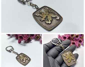 Lion Metal Key Chain - Etsy