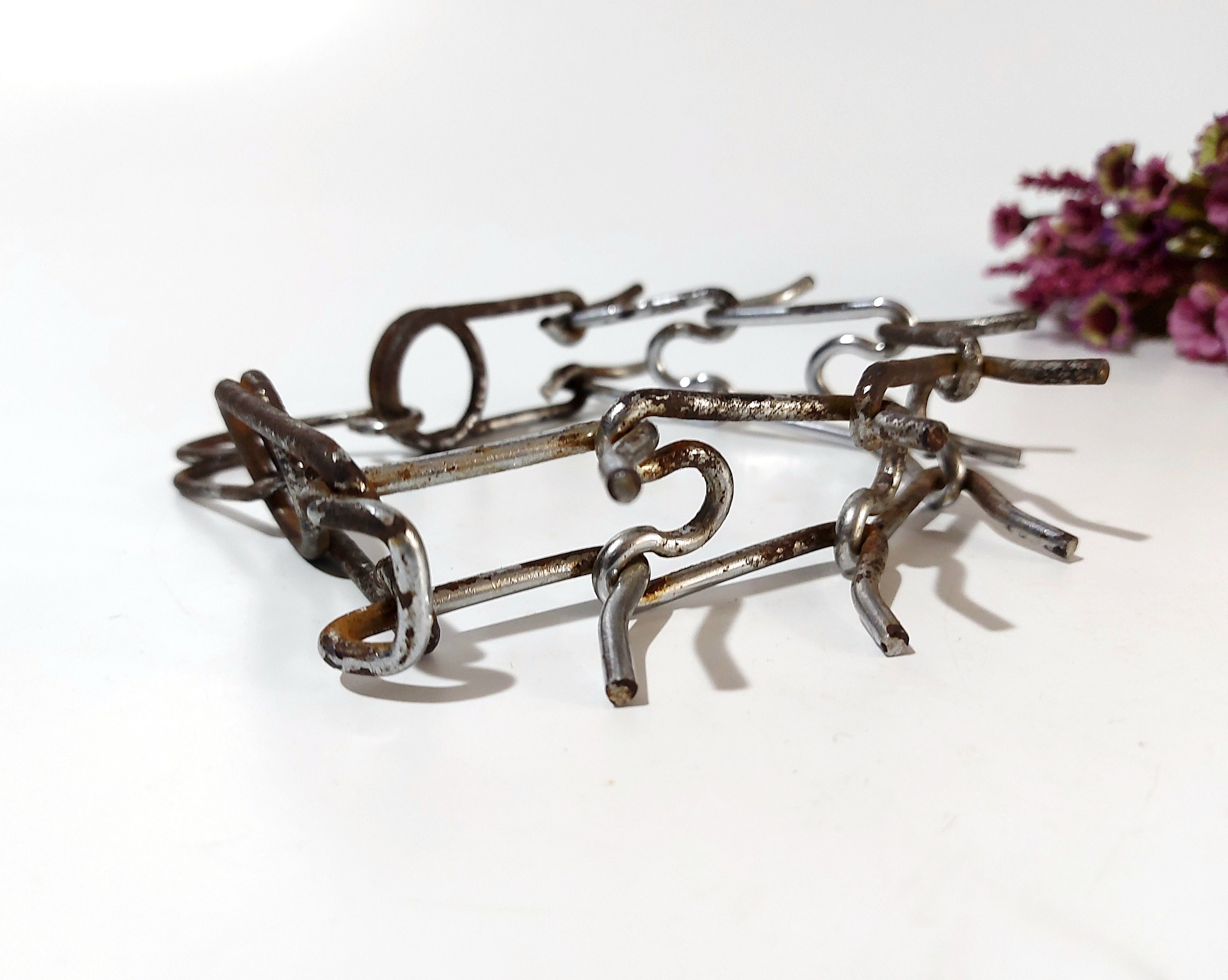 Iron Dog Collar Rusty Iron Collar With Spikes Vintage Spiky - Etsy