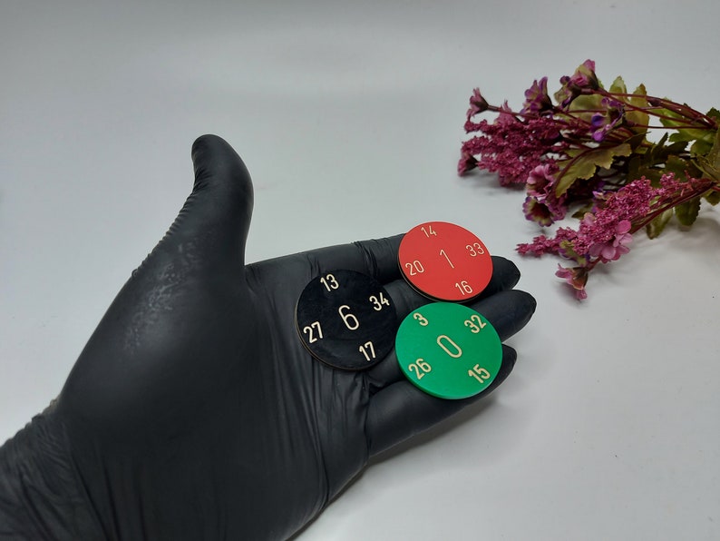 Token With Numbers Lot of 3 Chips Tokens Green Token Red - Etsy