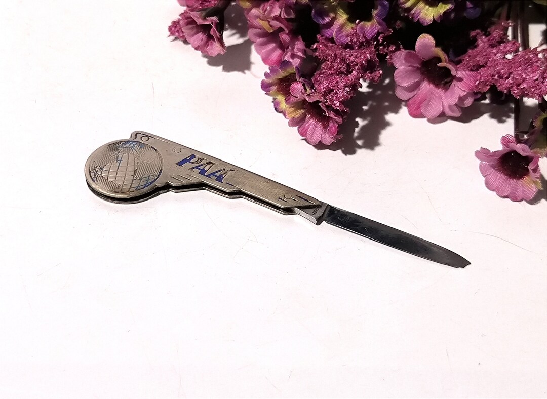 Vintage Pan American Airways Knife Silver Tone Air Plane - Etsy