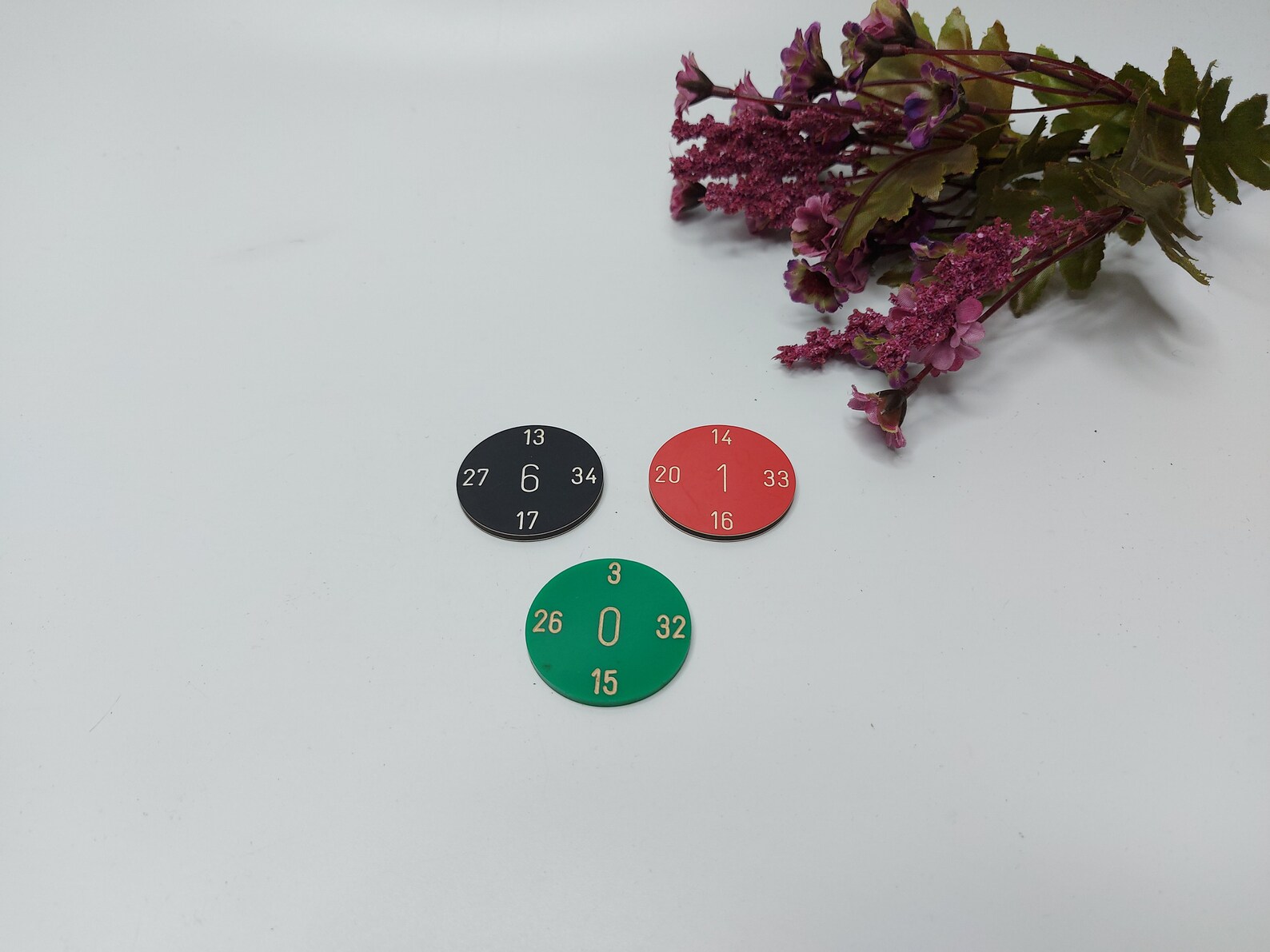 Token With Numbers Lot of 3 Chips Tokens Green Token Red - Etsy