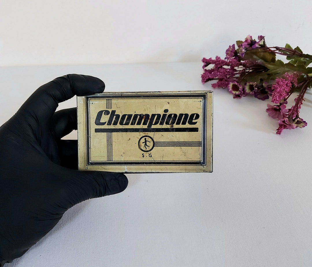 Vintage Stamp Pad Champione Tin Box İnk Box Re Ink Stamp - Etsy
