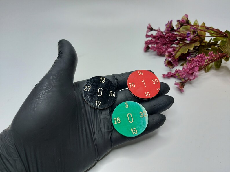 Token With Numbers Lot of 3 Chips Tokens Green Token Red - Etsy