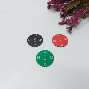 Token With Numbers Lot of 3 Chips Tokens Green Token Red - Etsy
