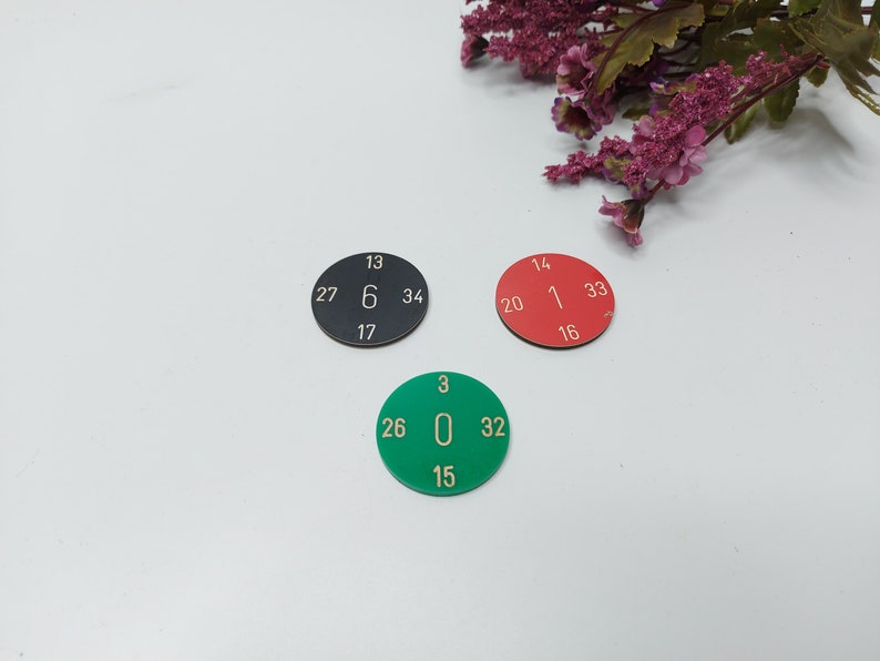 Token With Numbers Lot of 3 Chips Tokens Green Token Red - Etsy