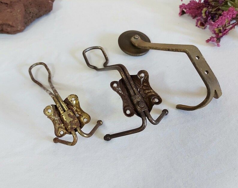 Vintage Wall Hooks Metal Iron Retro Hook Chunky Rustic Coat - Etsy