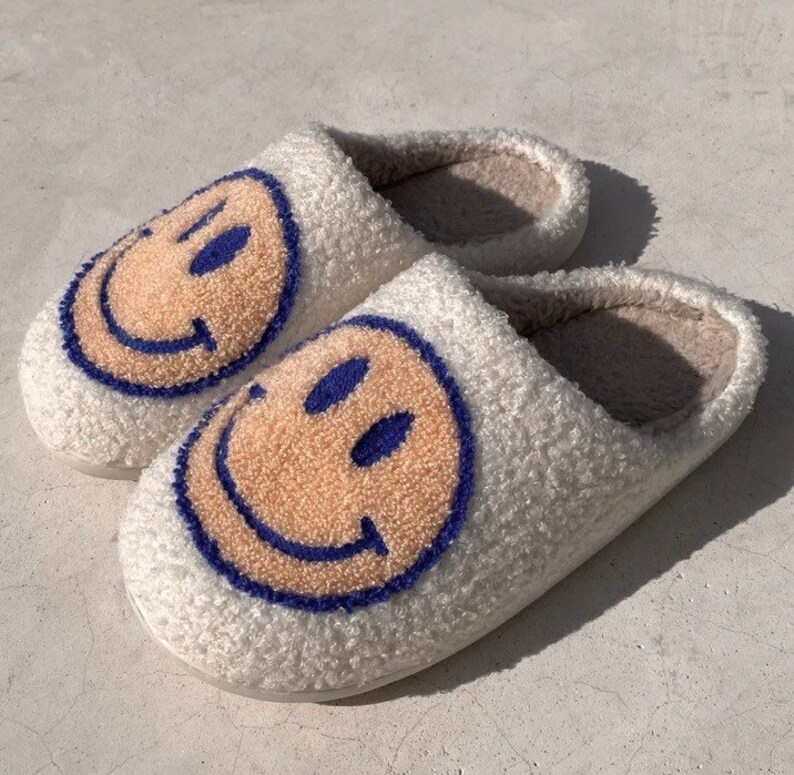 Smiley Face Slippers/ Smile Slippers/ Happy Face Slippers/ | Etsy