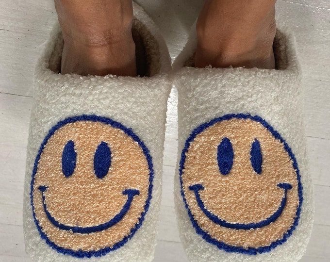 Smiley Face Slippers/ Smile Slippers/ Happy Face Slippers/ - Etsy