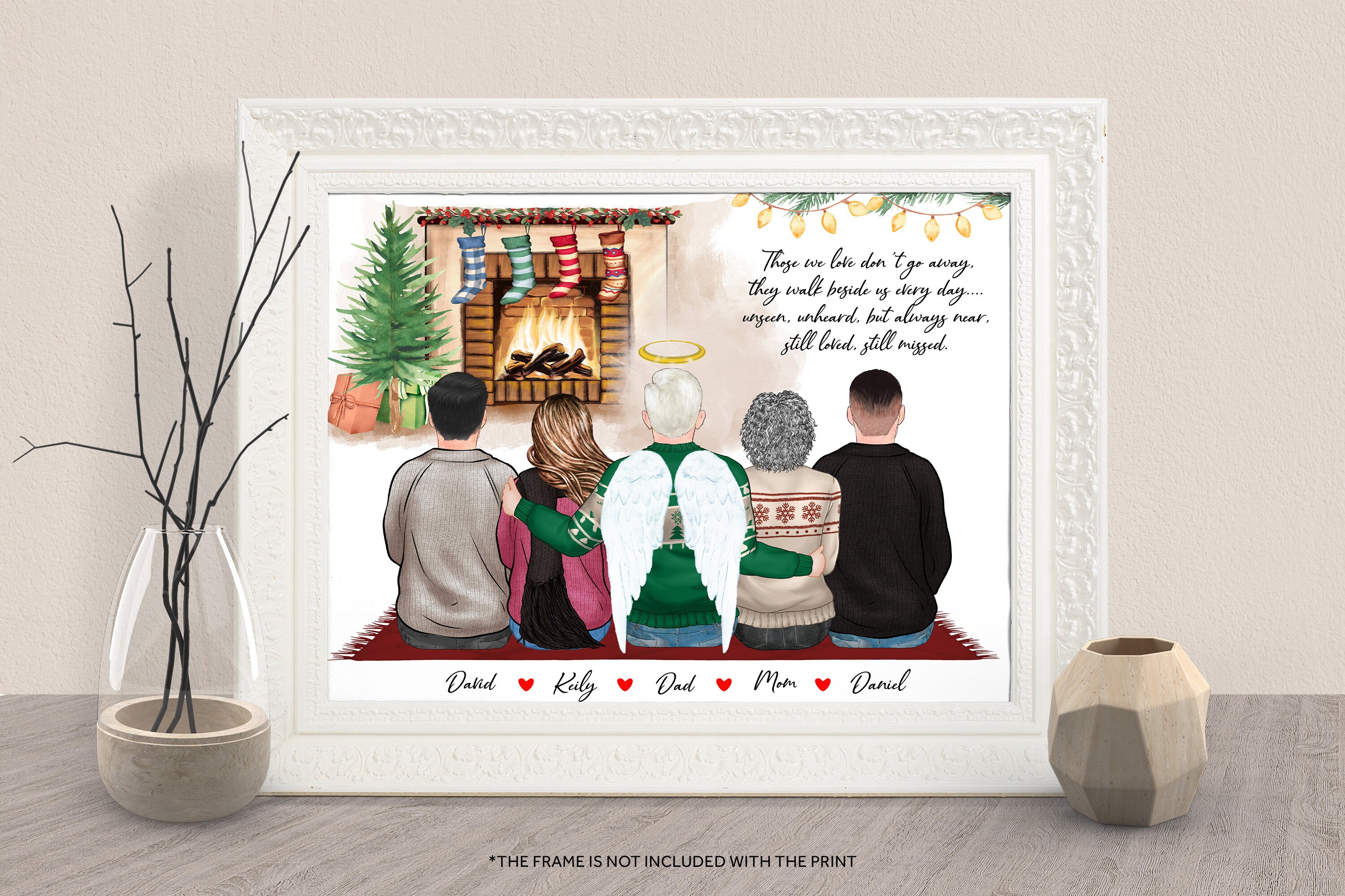 CHRISTMAS FAMILY MEMORIAL Print-custom Memorial - Etsy