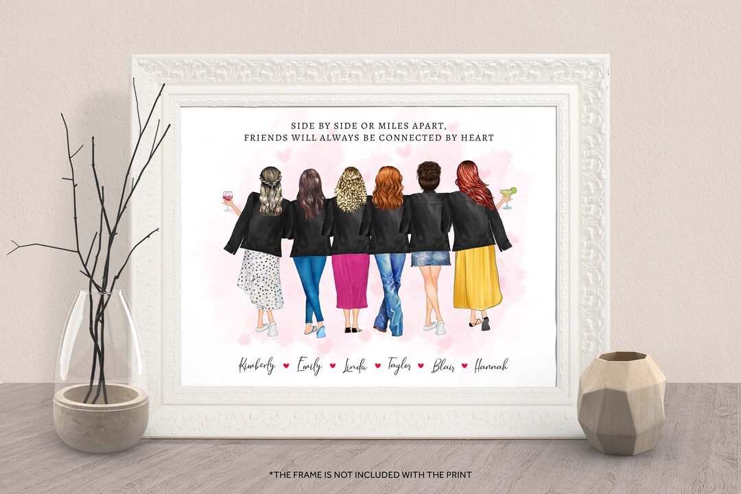 PERSONALIZED BEST FRIEND Print-best Friend Gift Idea-custom Sisters ...