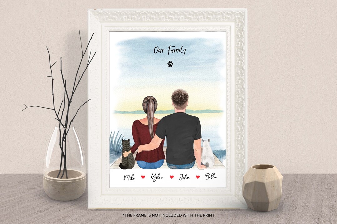 PERSONALIZED HANDMADE CAT Print-custom Cat Owner Gift-custom Family Pet ...
