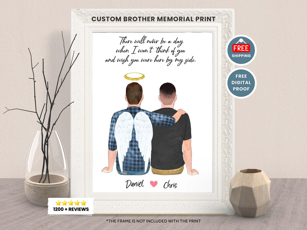 LOSS OF Brother-personalized Memorial Print-siblings in Loving Memory ...