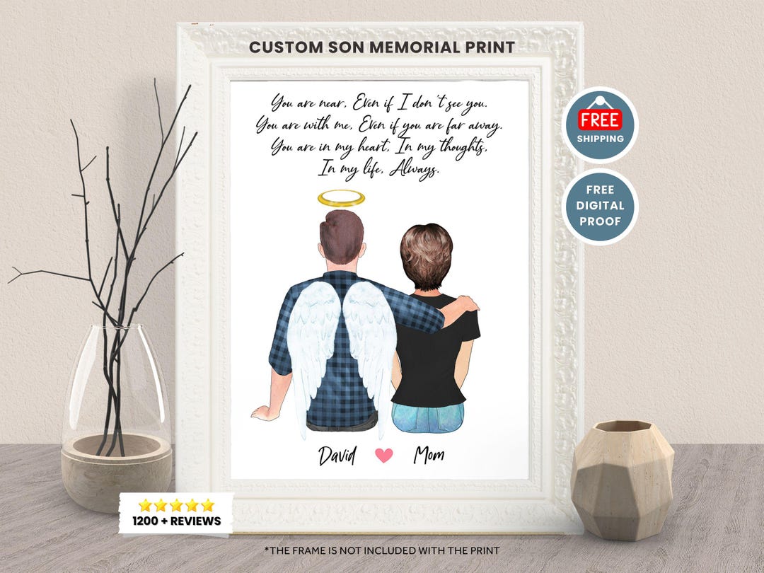 Custom LOSS OF SON Memorial Print-mom and Son Memorial Remembrance-son ...