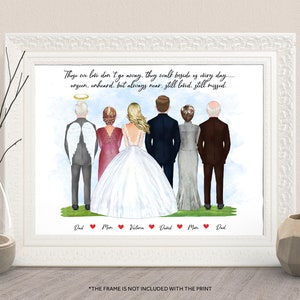 CUSTOM WEDDING MEMORIAL Print-parents of the Bride and Groom Print ...