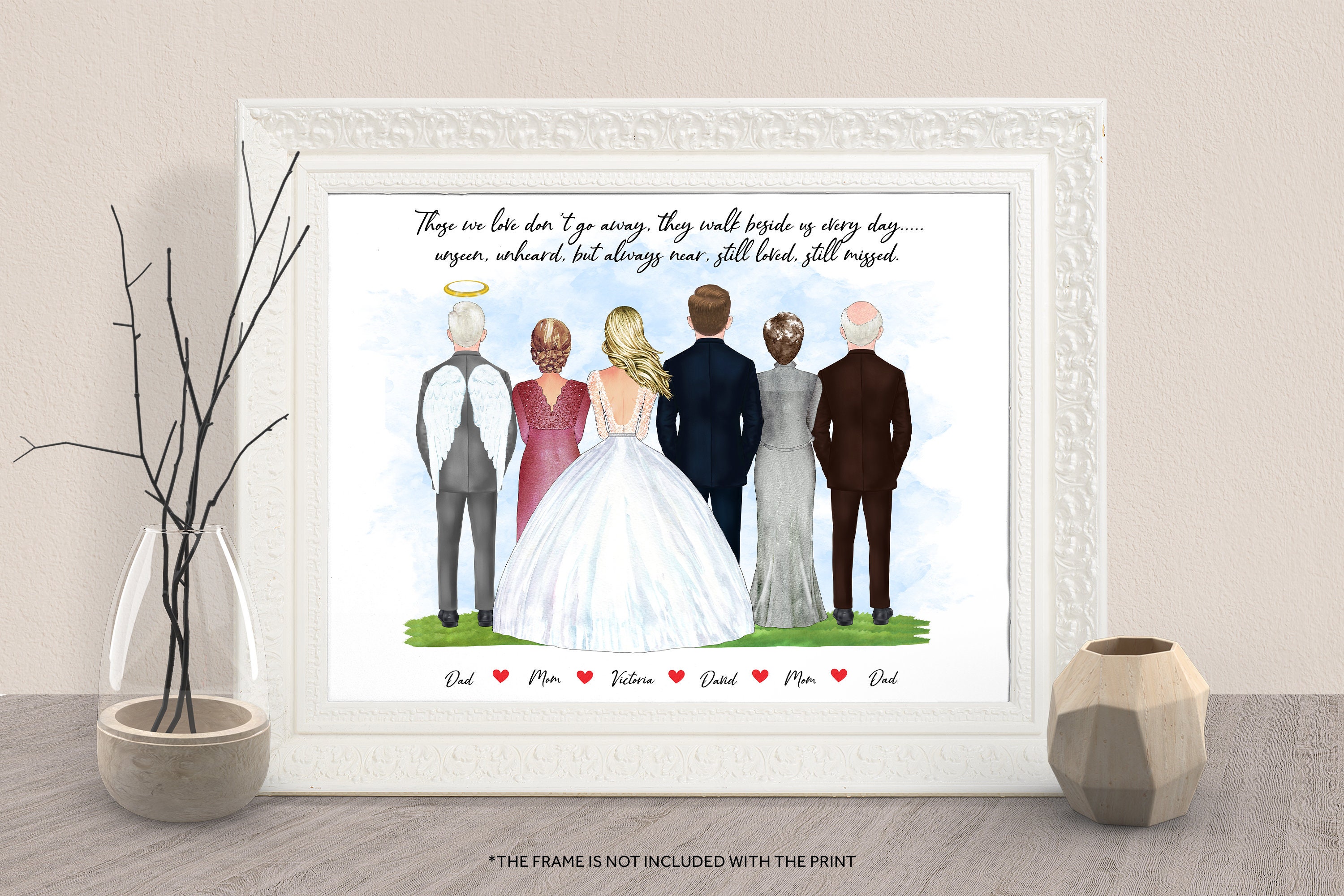 CUSTOM Parents of the Bride and Groom Print-wedding MEMORIAL Print ...