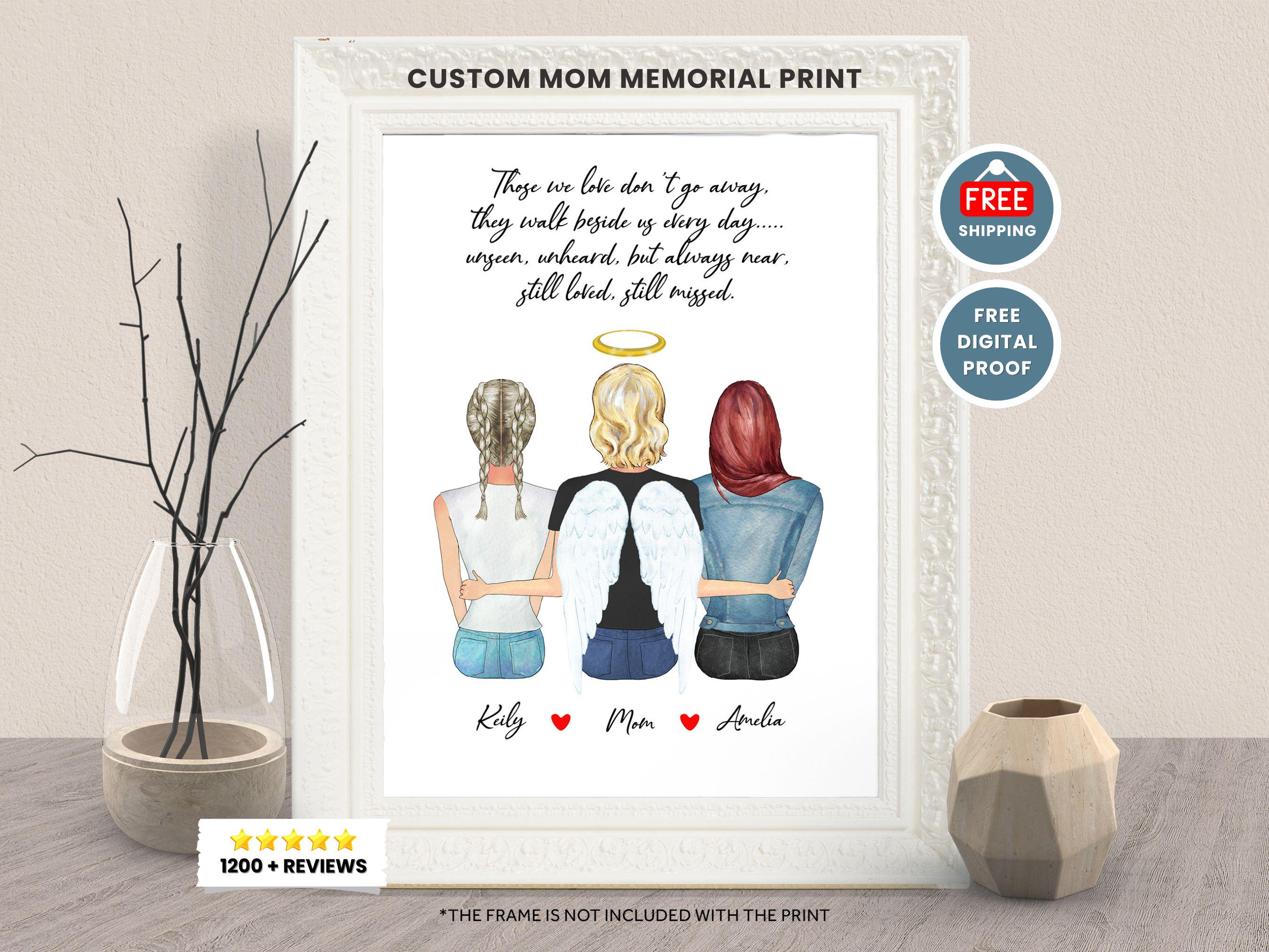 MOM MEMORIAL Print-in Loving Memory-remembrance Gift-mum in Heaven ...