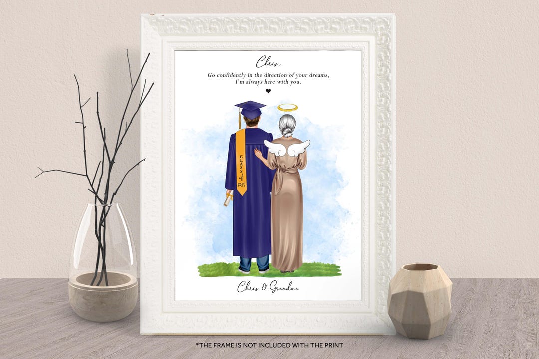 Custom Graduation Memorial Family Print-in Loving Memory-college ...