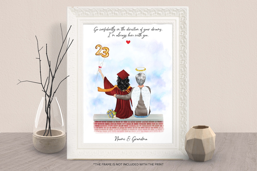 PERSONALIZED GRADUATION in Heaven MEMORIAL Print-grandma and ...