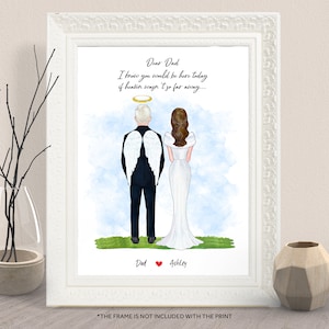 Custom Father of the BRIDE MEMORIAL Print-family Memorial Print-dad and ...