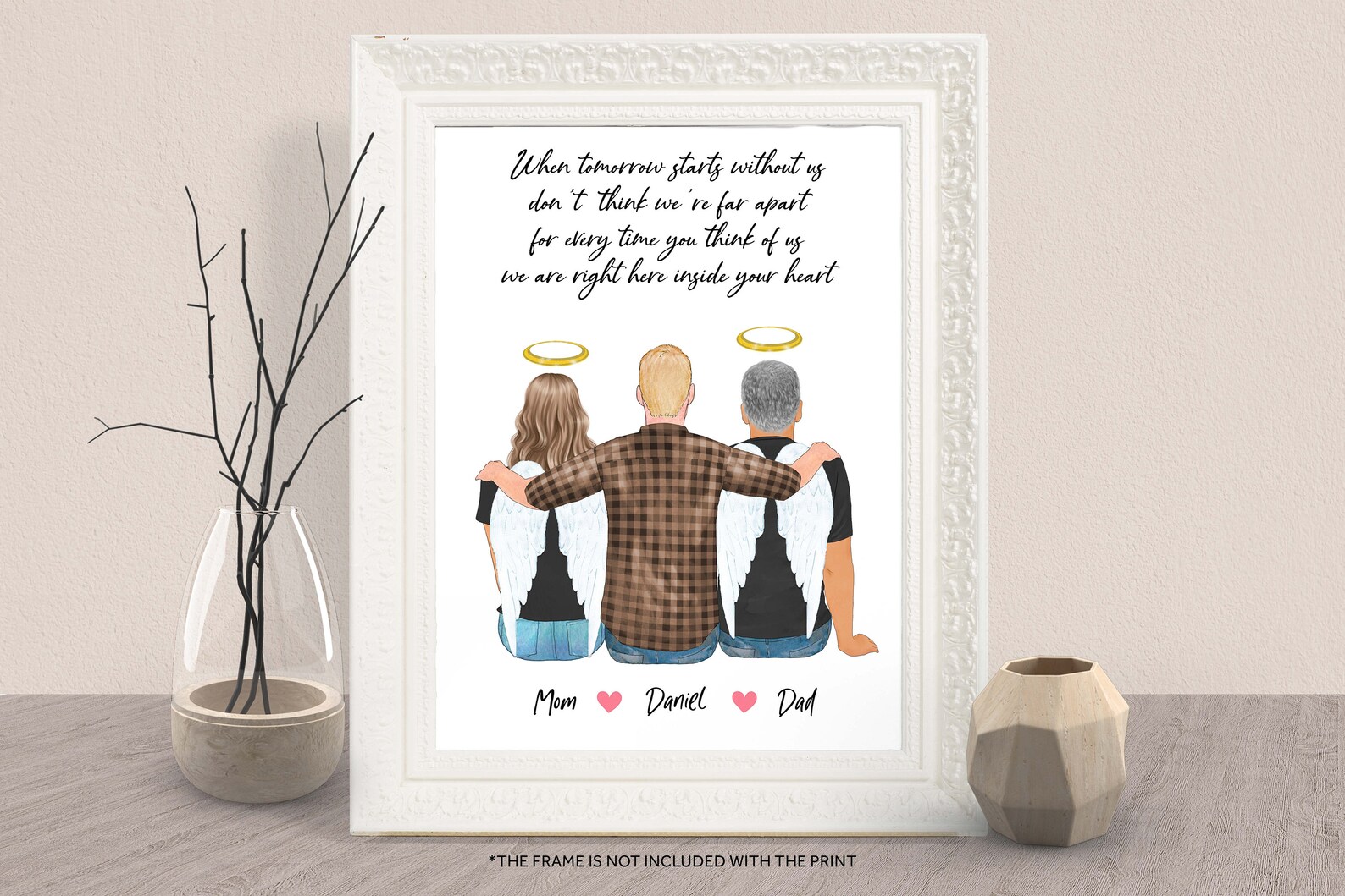 PERSONALIZED MEMORIAL Gift-family Memorial Print-mom Dad - Etsy