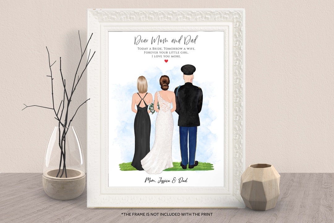 PERSONALIZED PARENTS of the Bride Custom Wedding Print-mother, Father ...
