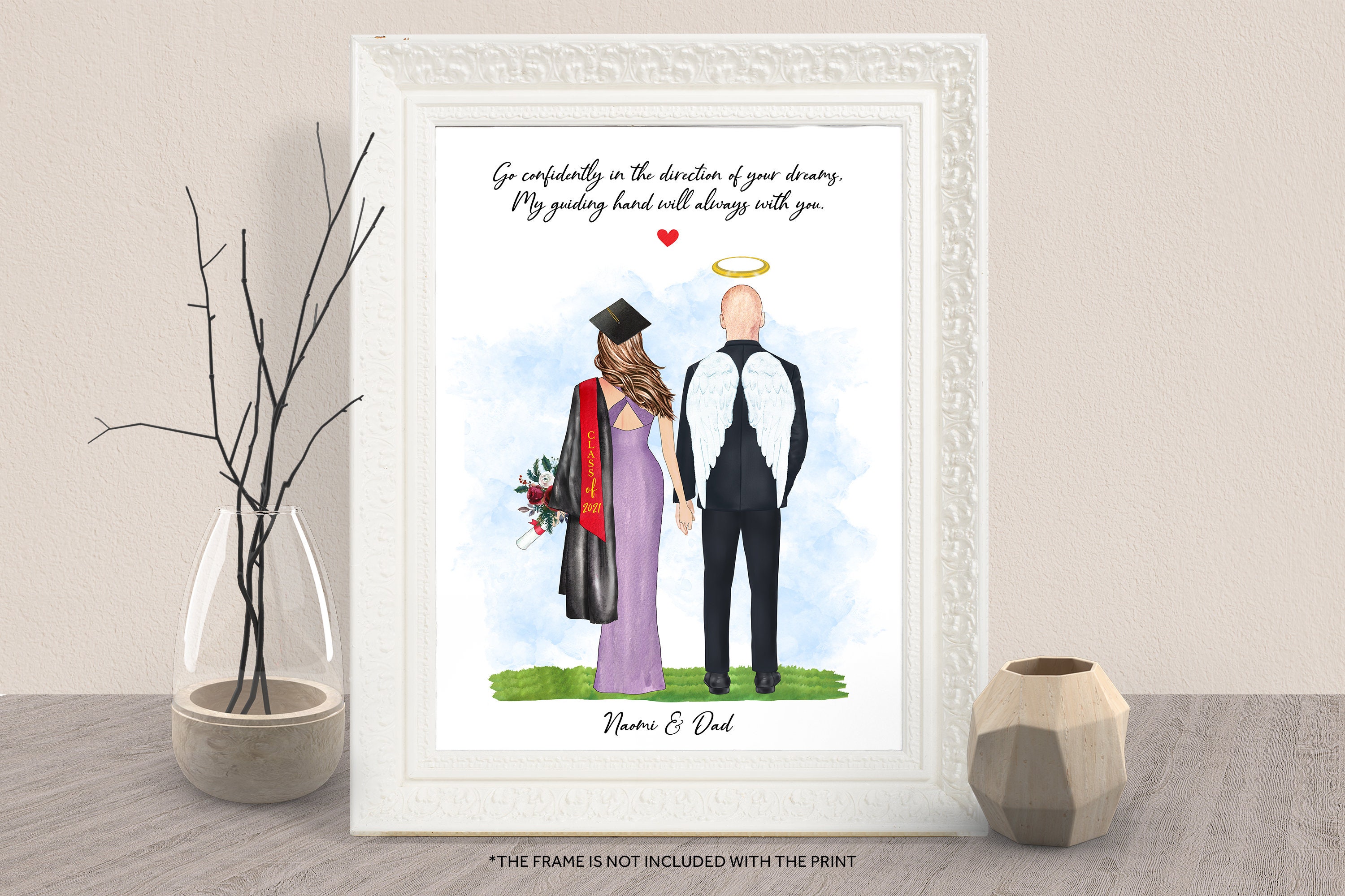 CUSTOM GRADUATION MEMORIAL Gift Print-family Memorial | Etsy