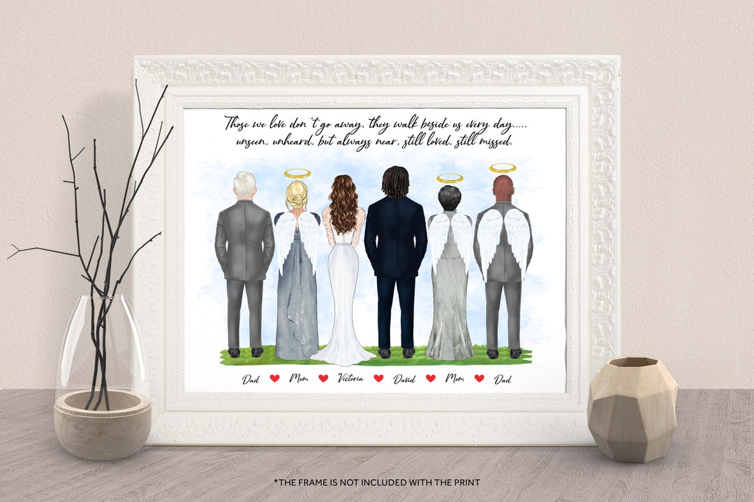 WEDDING MEMORY TABLE Print-personalized Family Memorial Print, Bride ...