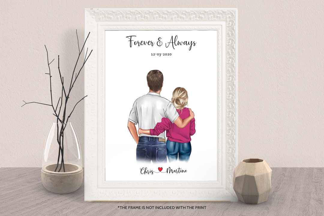 PERSONALISED COUPLE Print-couples Gift-gift for Him-boyfriend ...