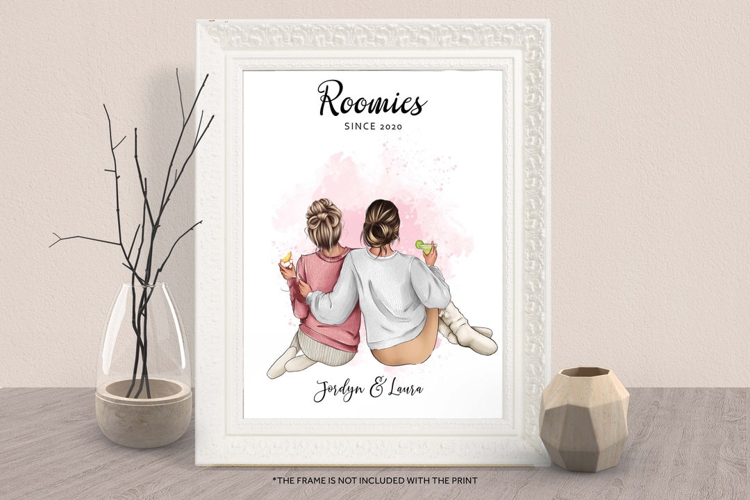 Customizable Roommates Print-personalized College Roomies Gift-best ...
