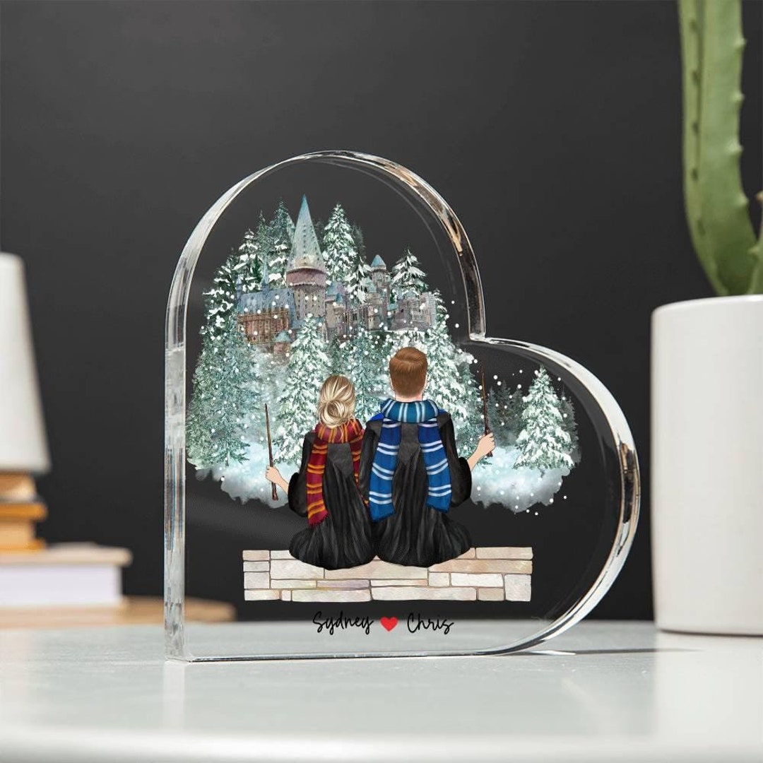 Personalized Wizard Heart Block-custom Engagement Plaque for New Couple ...