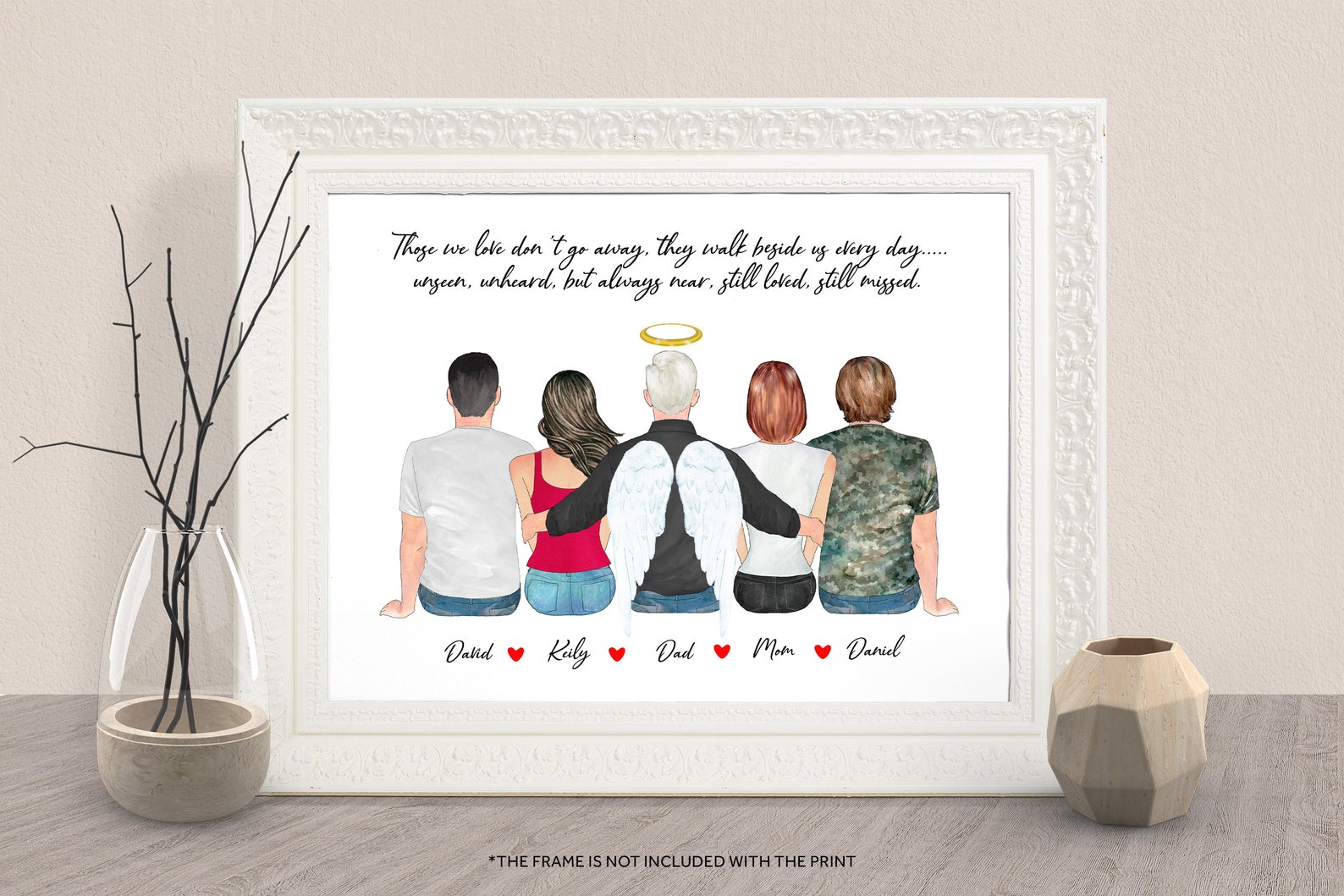 FAMILY MEMORIAL Print-custom Memorial Print-personalized - Etsy
