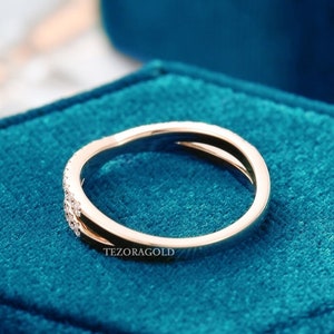 X Ring Criss Cross Ring X Cross Ring Wedding Band Gold 14KT - Etsy