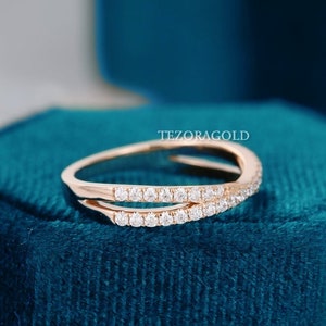 X Ring Criss Cross Ring X Cross Ring Wedding Band Gold 14KT - Etsy