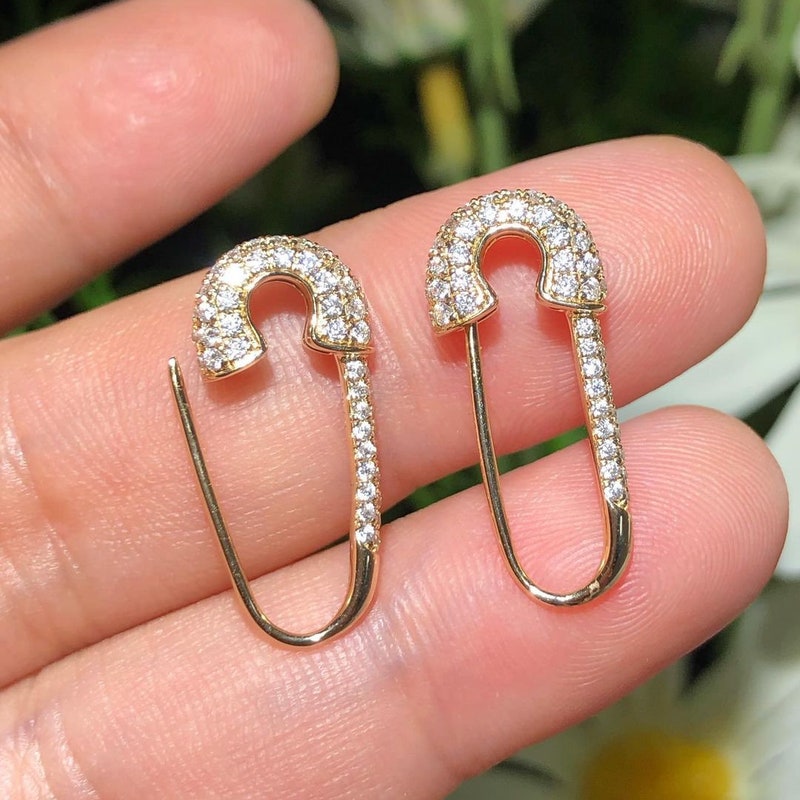 Safety Pin Earrings - Etsy