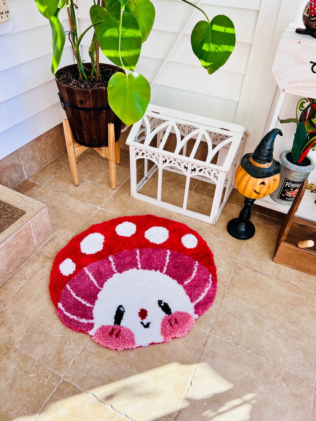 Mushroom Rug, Mushroom Decor , Mushroom Shaped , Mushroom Art ...