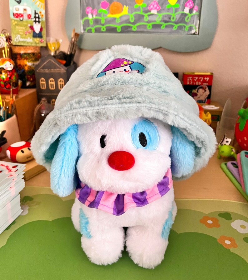 Fluffy Bucket Hat Blue Bucket Hat Clown Fashion Clowncore - Etsy