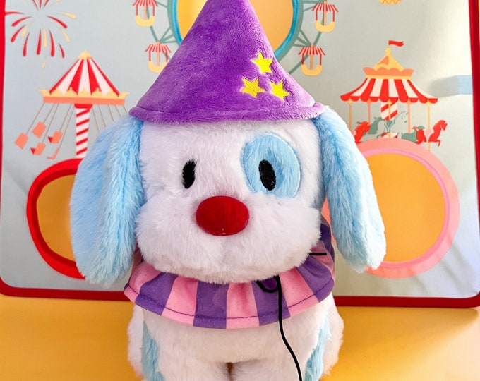 Clown Dog Plush. Circus Plush , Clown Plush , Plush Toy, Clown Gift ...