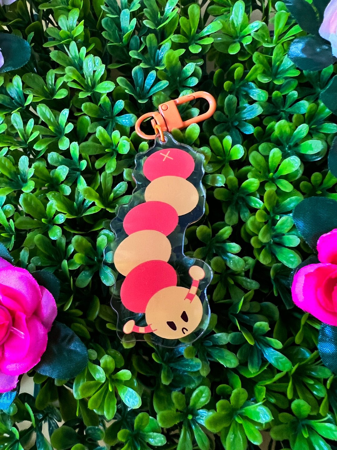 Caterpillar Keychain , Caterpillar Art , Kawaii Accessories. Acrylic ...