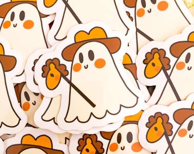 Cowboy Ghost Sticker , Cowboy Sticker. Ghost Sticker , Waterproof ...