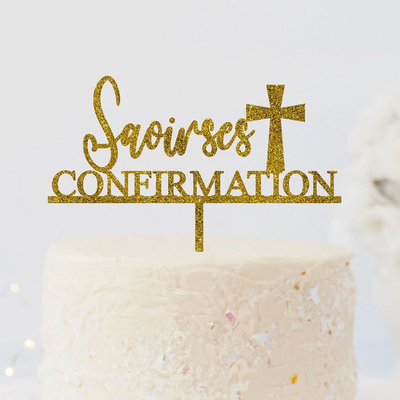 Confirmation Cake Topper - Etsy