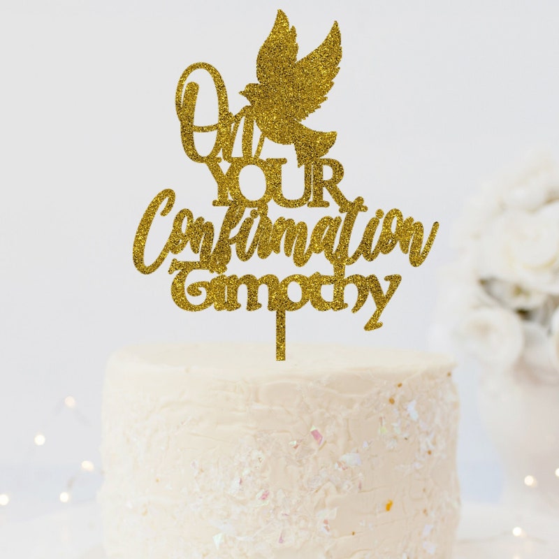 Confirmation Cake Topper - Etsy