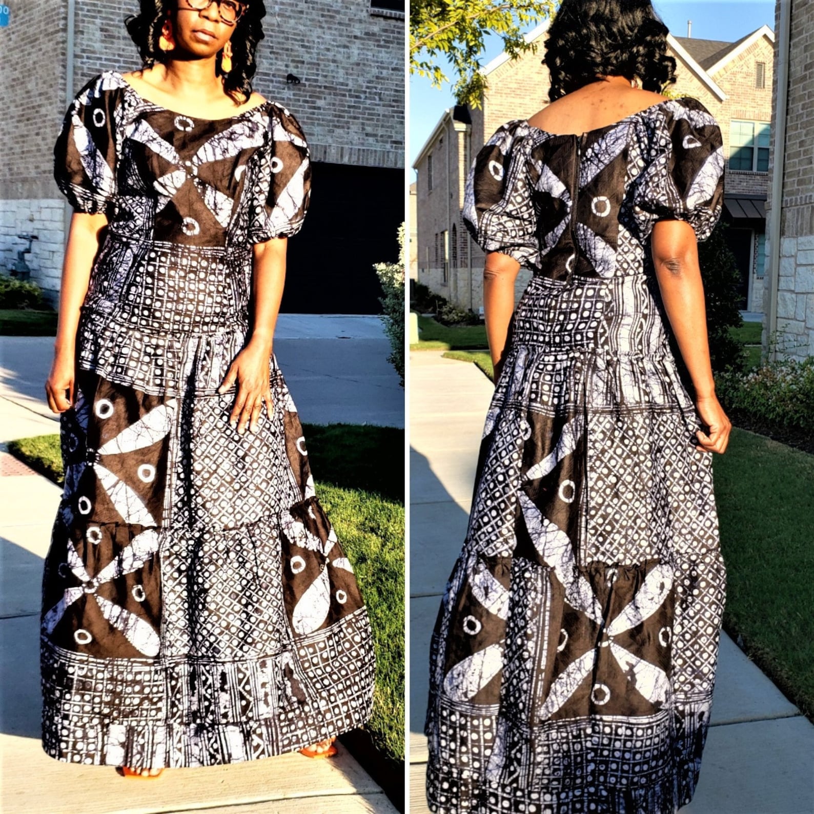 Indigo Tie Dye Maxi Dress. Adire Eleko Dress. Tiered Summer - Etsy