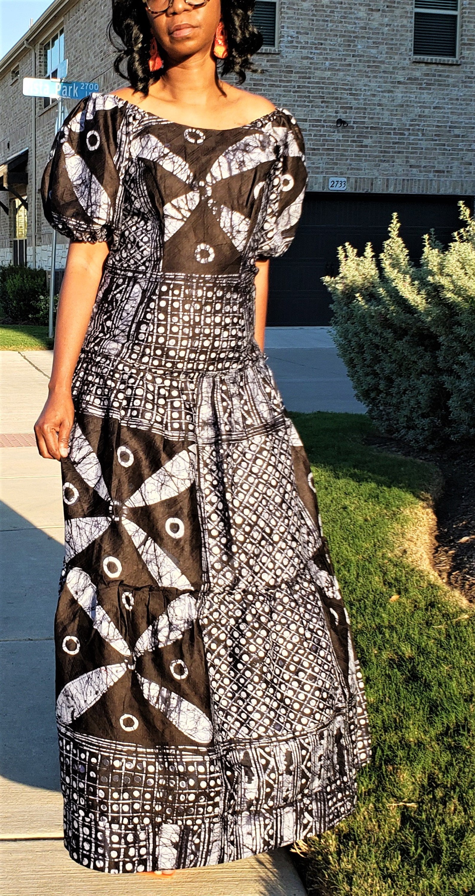 Indigo Tie Dye Maxi Dress. Adire Eleko Dress. Tiered Summer - Etsy