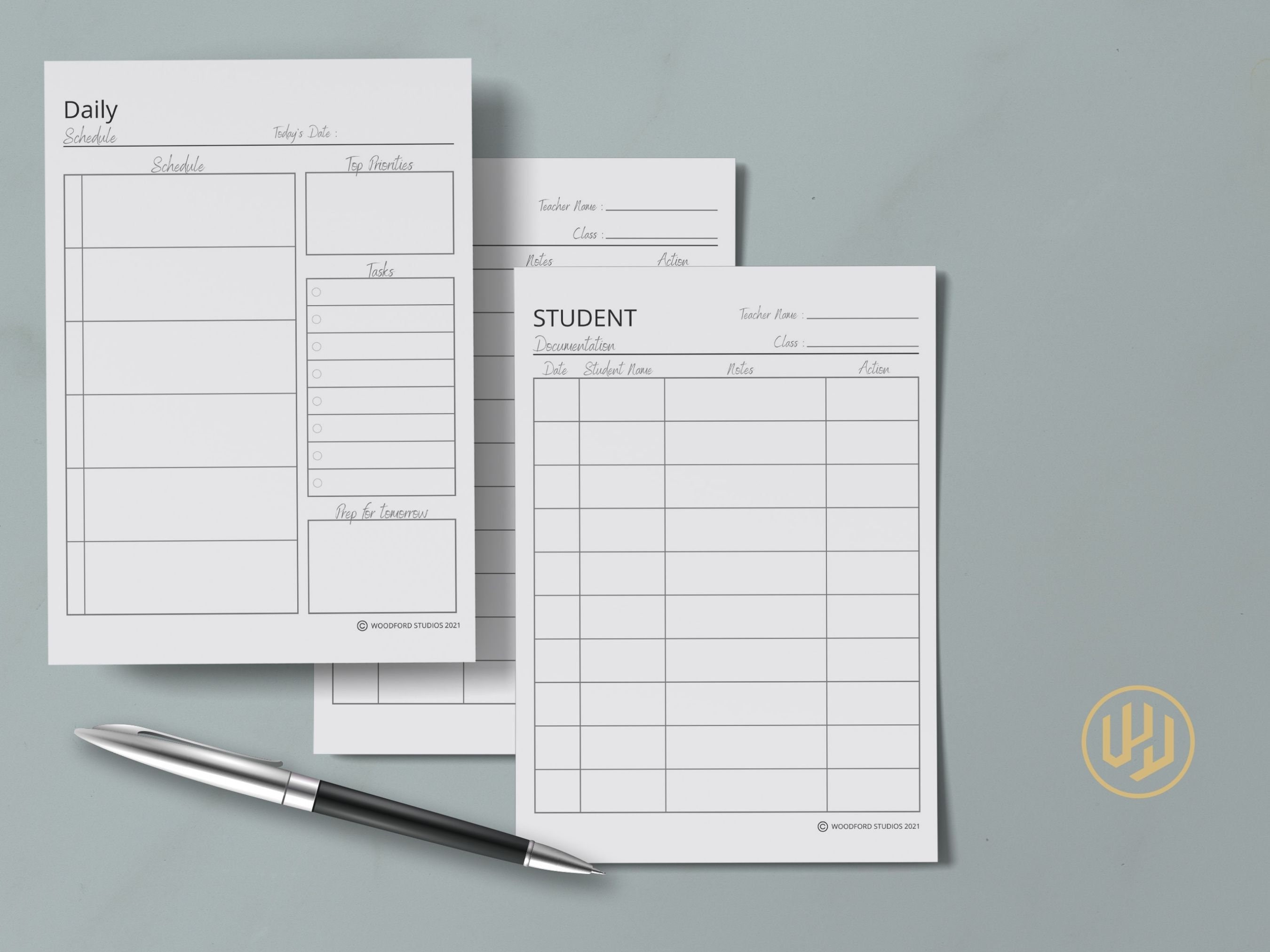 Teacher Class Tracker Printable Planner Digital Planner Instant ...